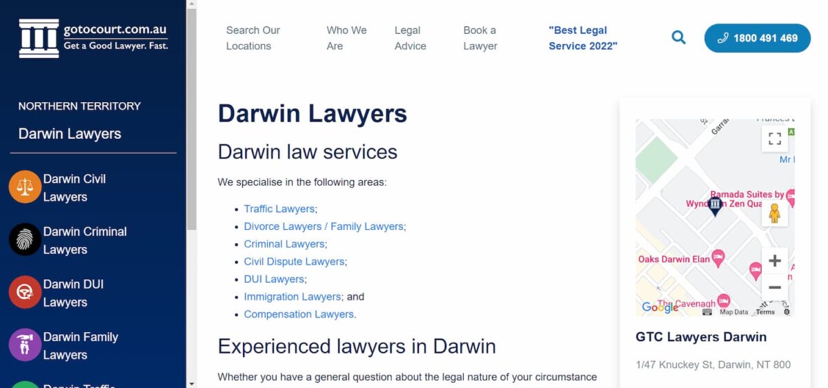 Top 10 No Win No Fee Lawyers in Darwin
